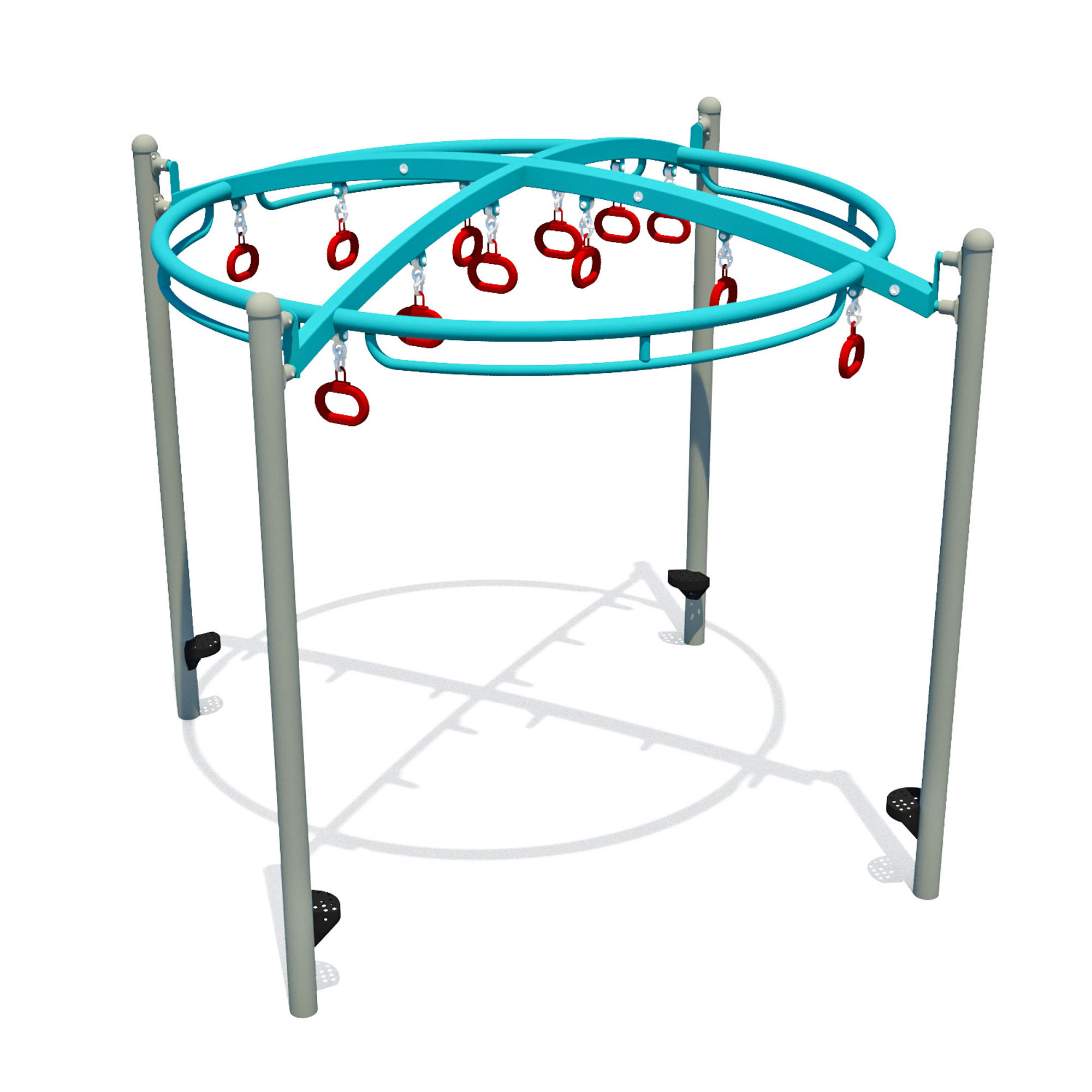 X-in-O Freestanding Playground Climber - Blue Imp